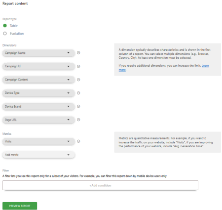 How do I change the number of dimensions shown in a Custom Report? FAQ - On-Premise - Matomo ...